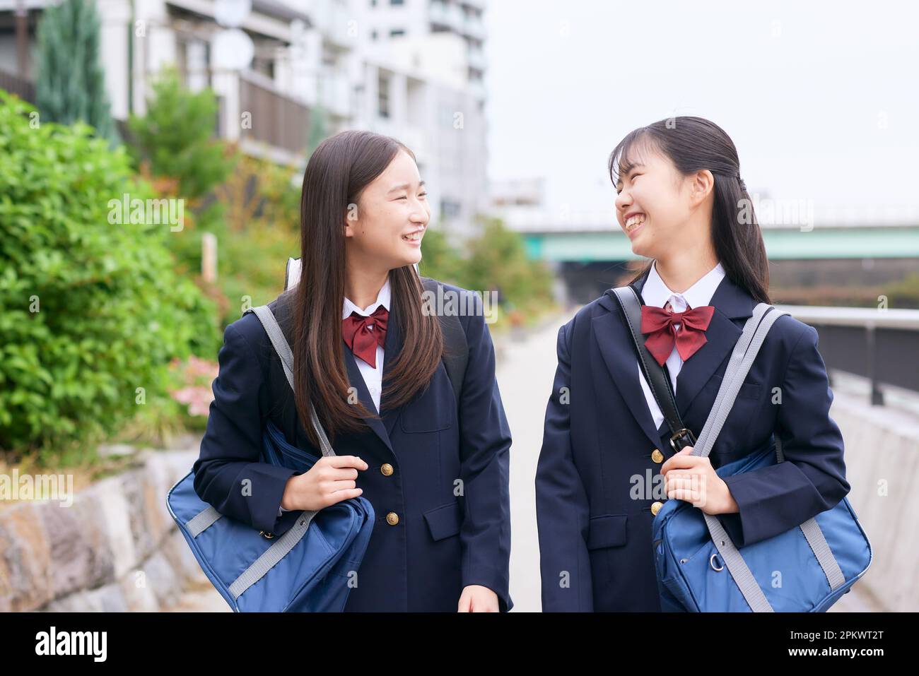 Japanese high school students wearing uniform Stock Photo - Alamy