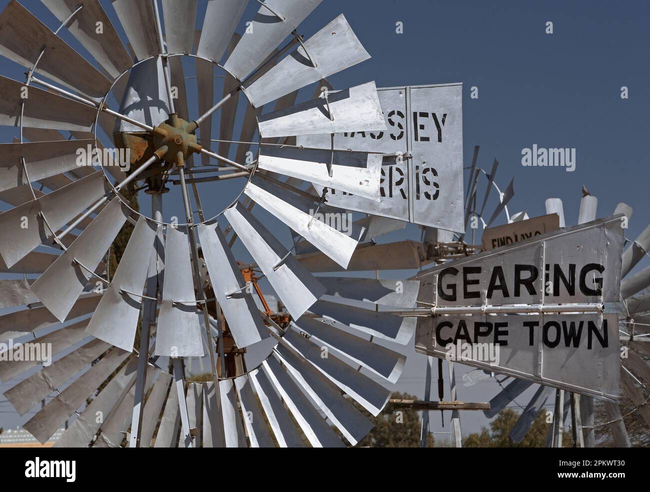 The windmill is an iconic sight in the South African rural landscape ...