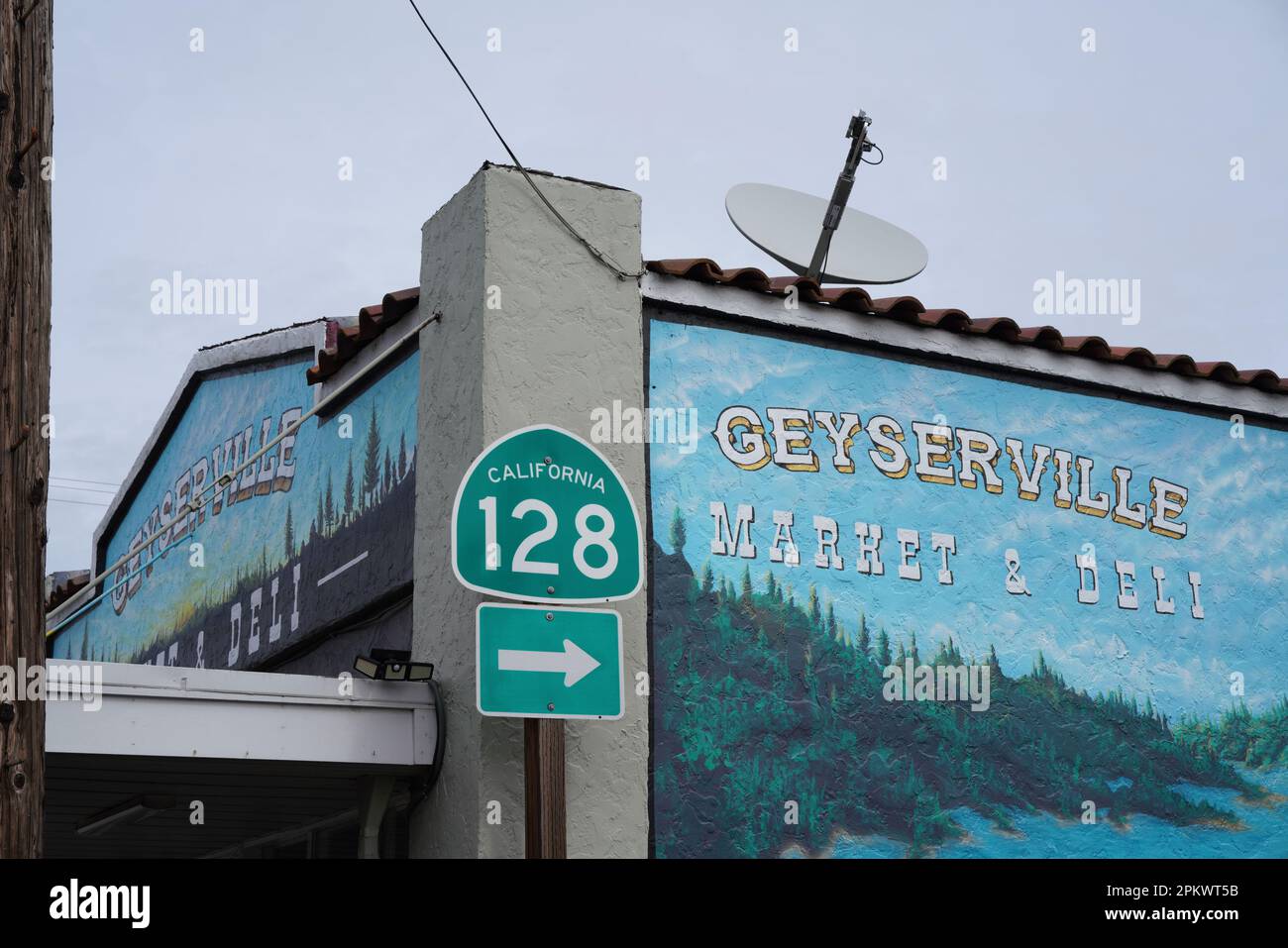 Geserville Market & Deli building facade in California Stock Photo - Alamy