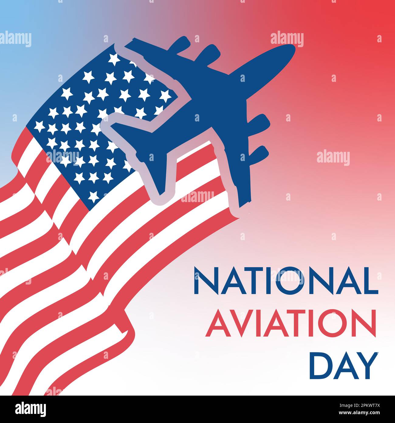 National Aviation Day. August 19. Holiday concept, modern background ...