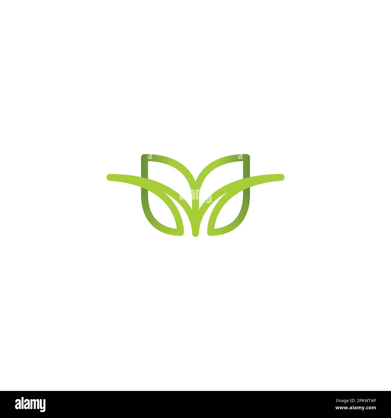 Leaf logo line minimal Stock Vector Images - Alamy