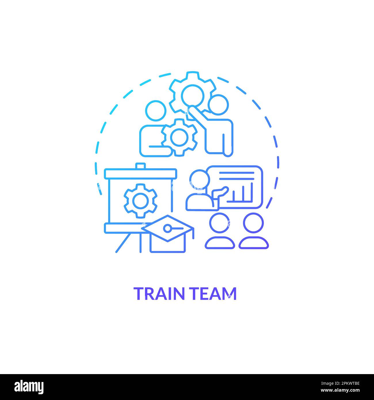Train team blue gradient concept icon Stock Vector Image & Art - Alamy