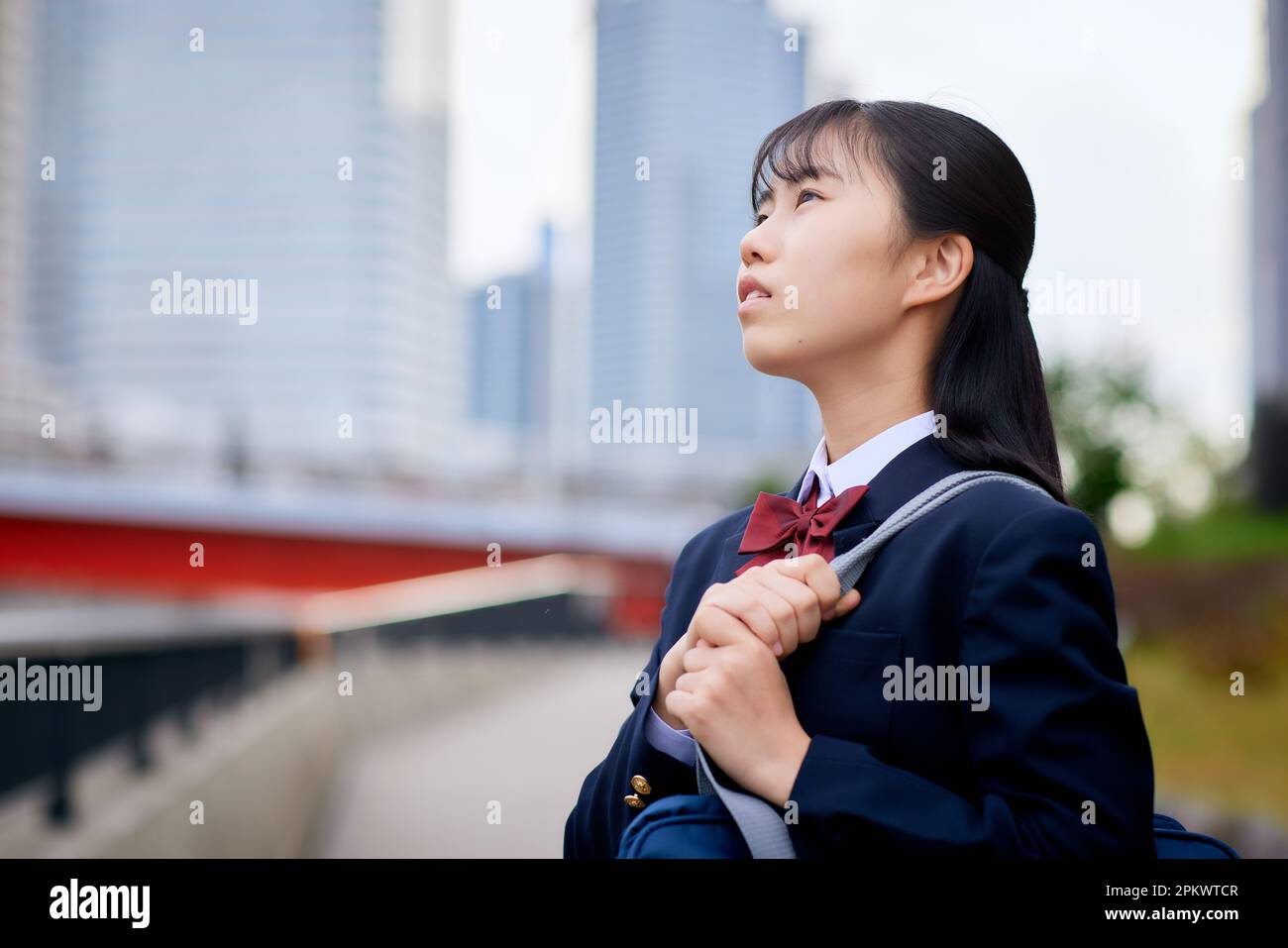 Japanese high school student wearing uniform Stock Photo - Alamy