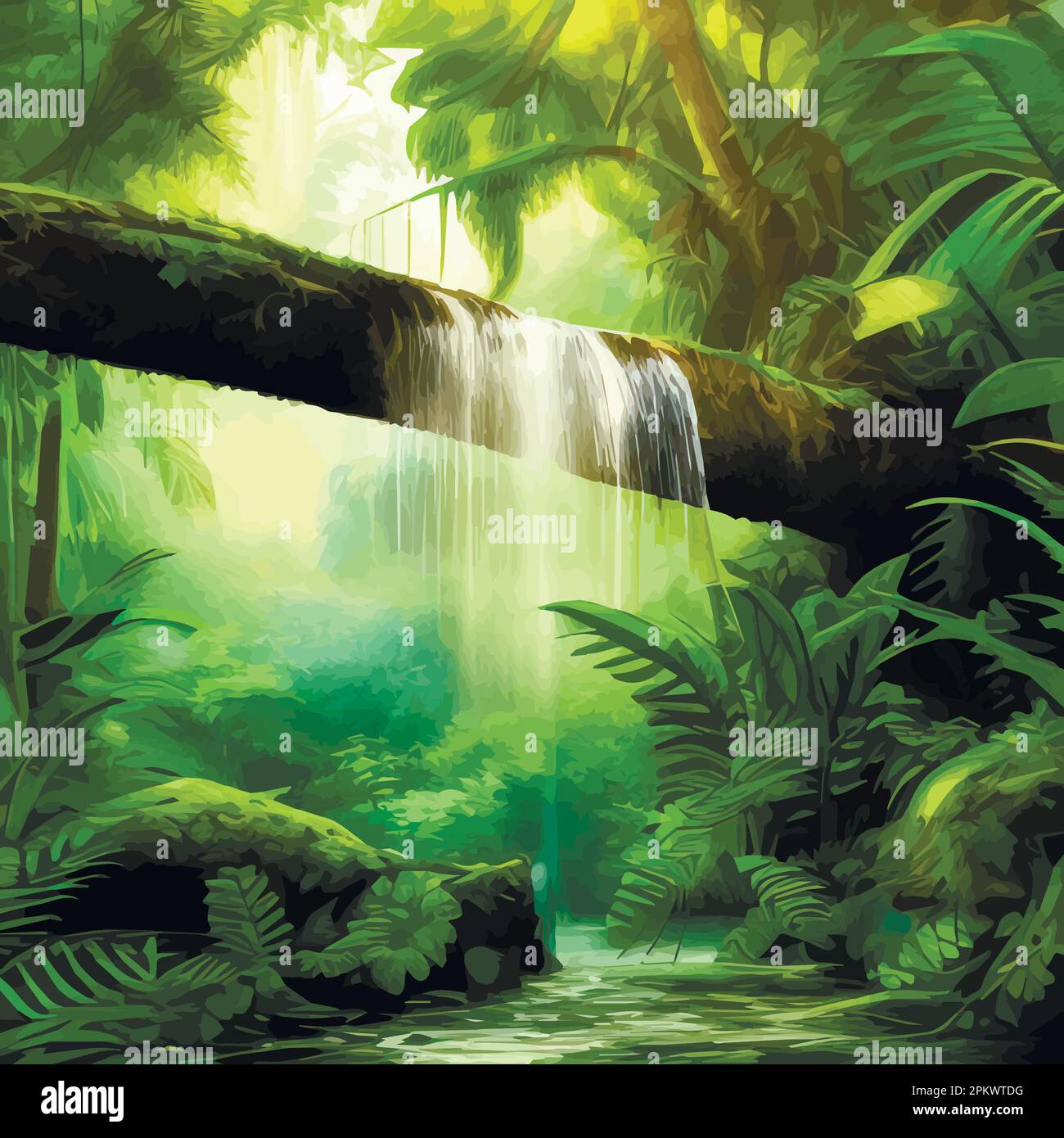 Wet tree trunks Stock Vector Images - Alamy