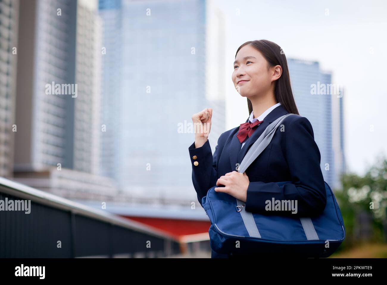 Japanese high school student wearing uniform Stock Photo - Alamy