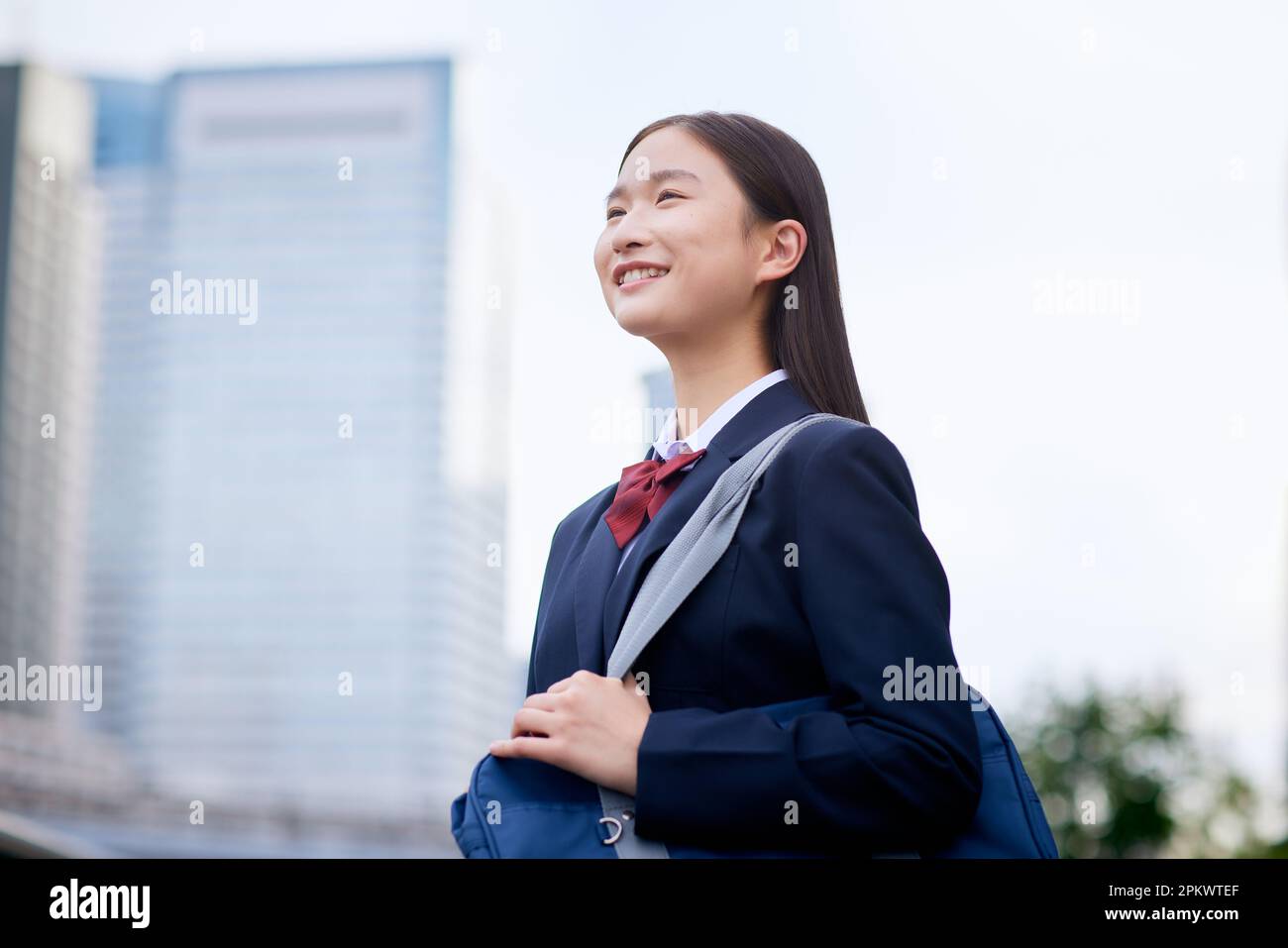 Japanese high school student wearing uniform Stock Photo - Alamy