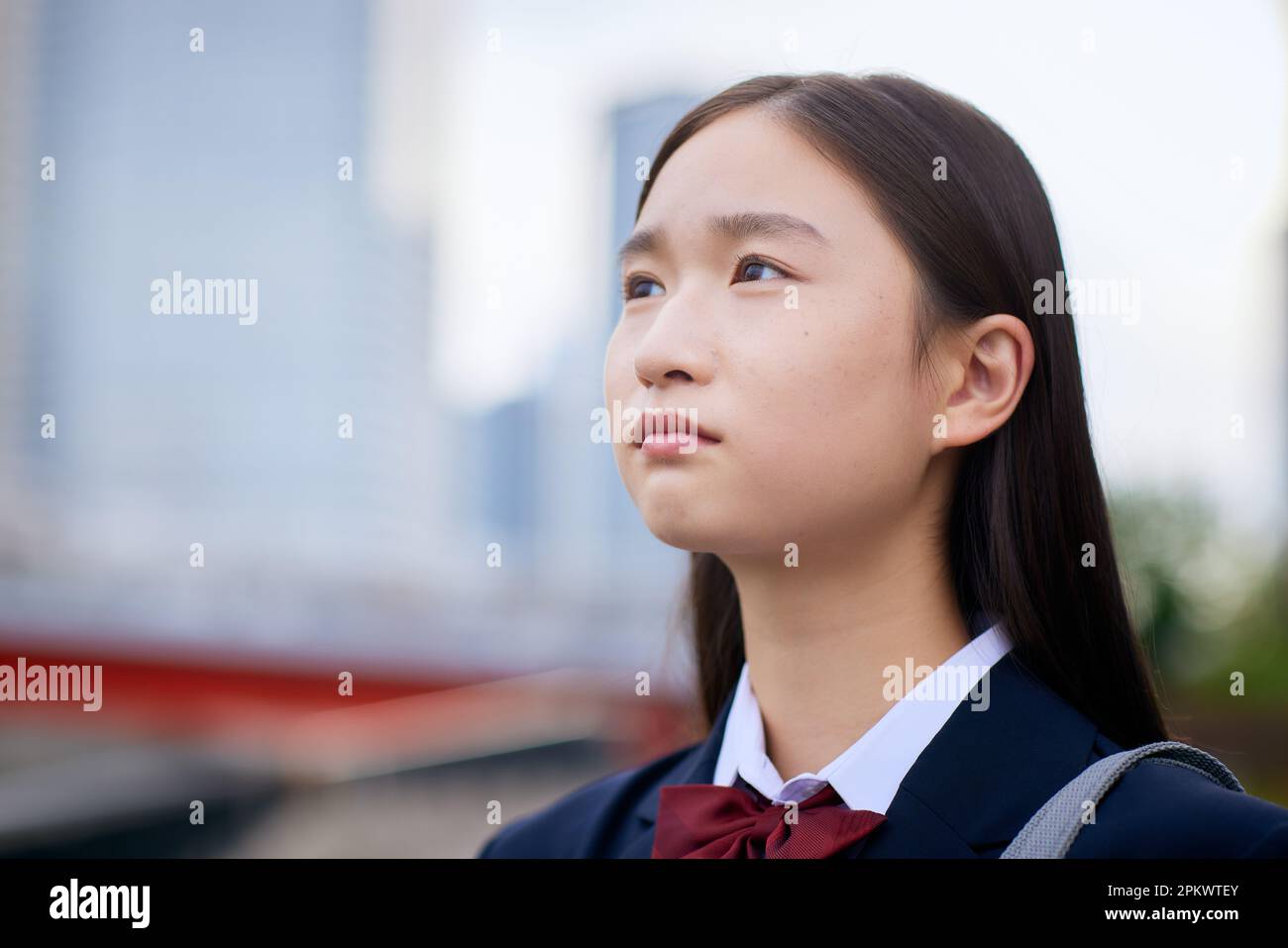 Japanese high school student wearing uniform Stock Photo - Alamy