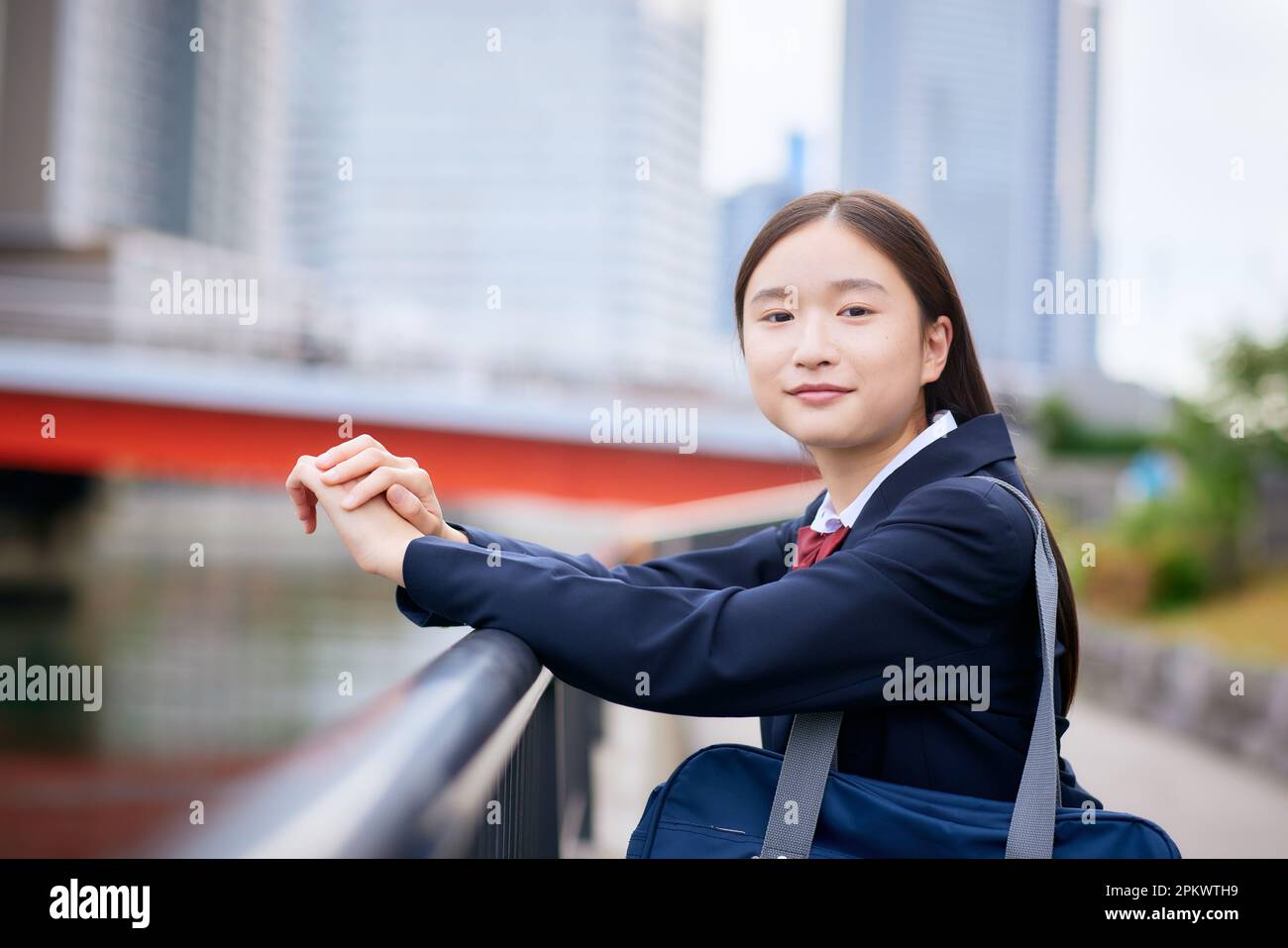 Japanese high school student wearing uniform Stock Photo - Alamy