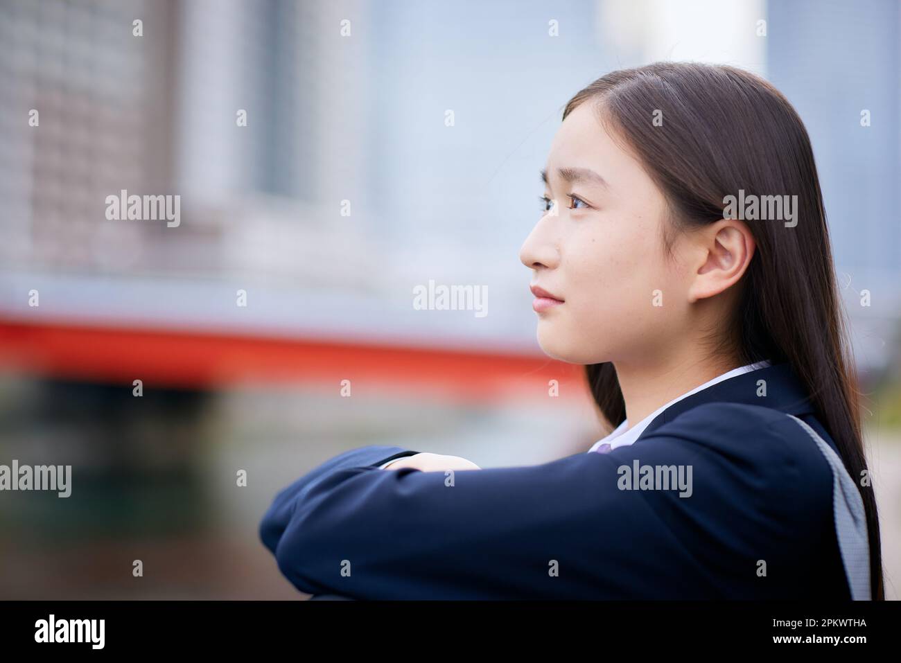 Japanese high school student wearing uniform Stock Photo - Alamy
