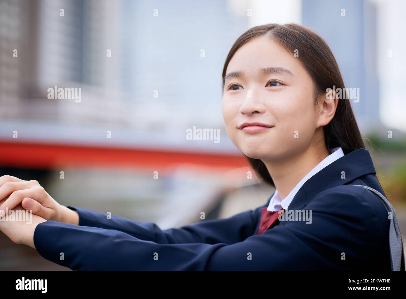 Japanese high school student wearing uniform Stock Photo - Alamy