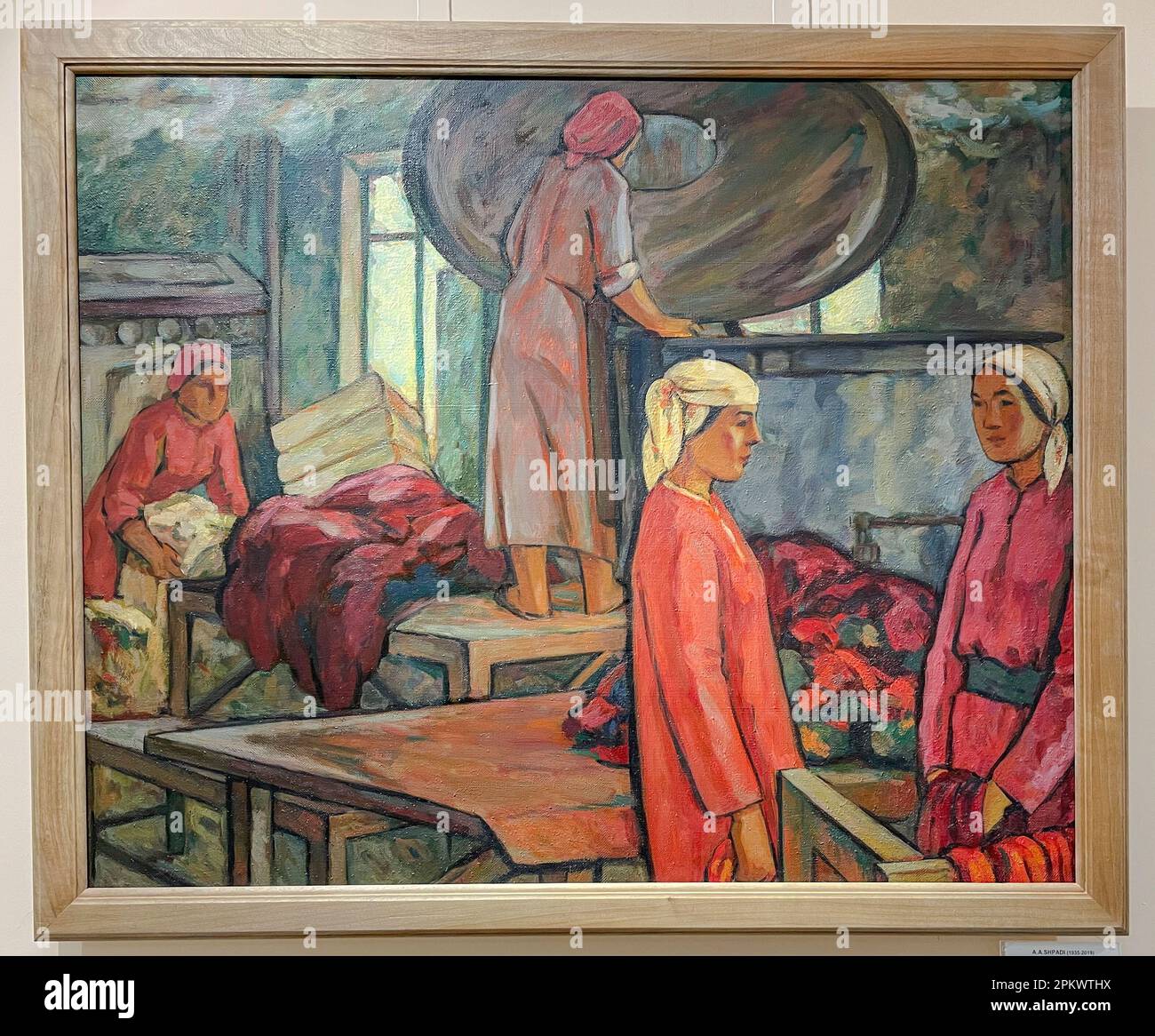 A painting by AA Shpadi, titled, Dyeing Shop. At the Savitsky State ...