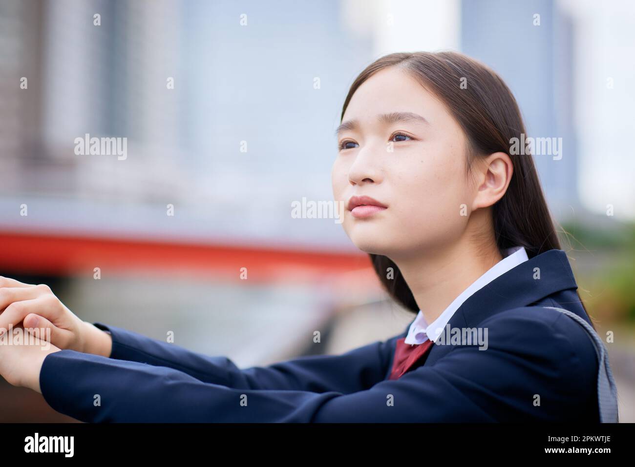Japanese high school student wearing uniform Stock Photo - Alamy