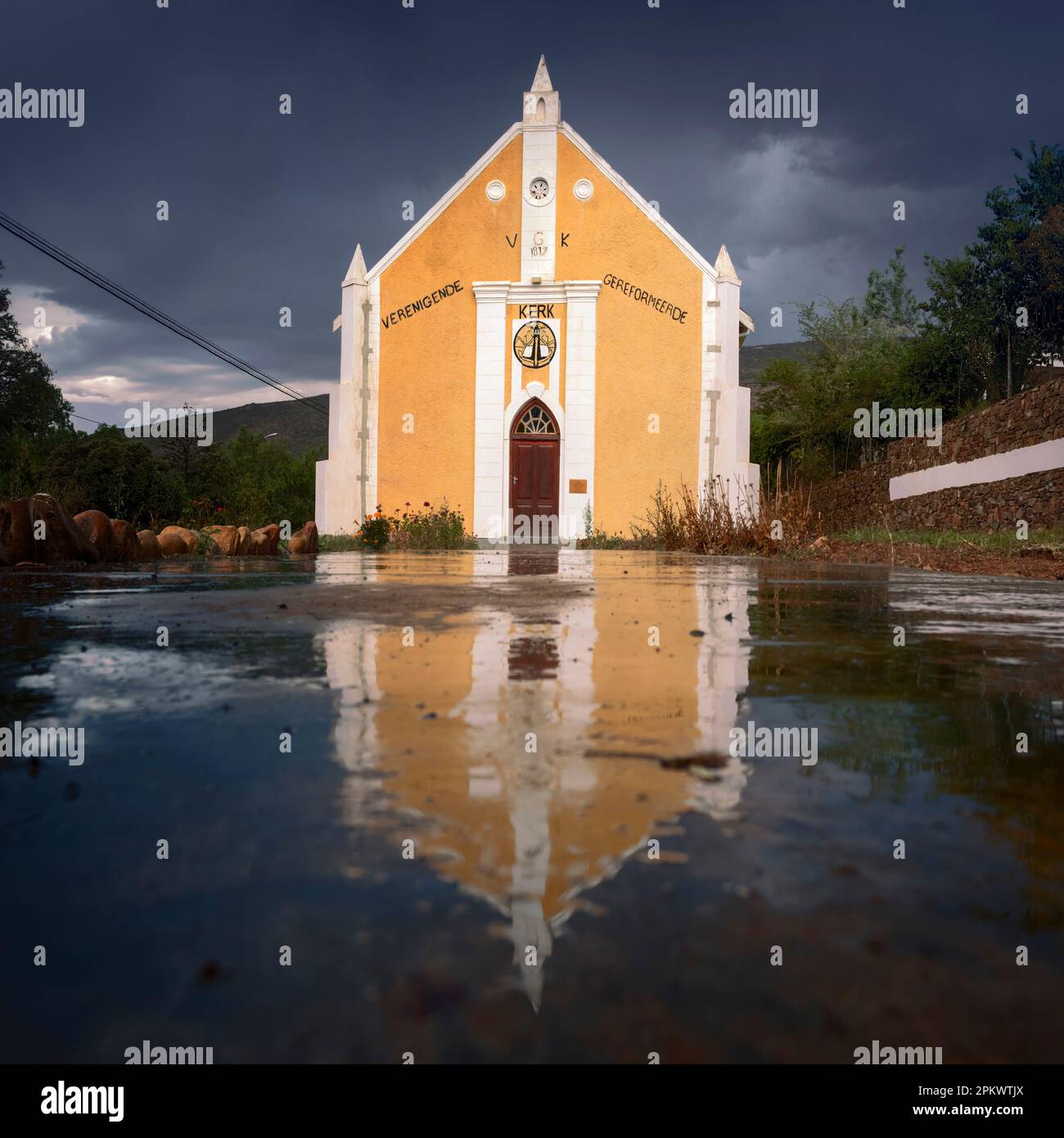 The ‘Verenigende Gereformeerde Kerk’ Church in Zoar Stock Photo - Alamy