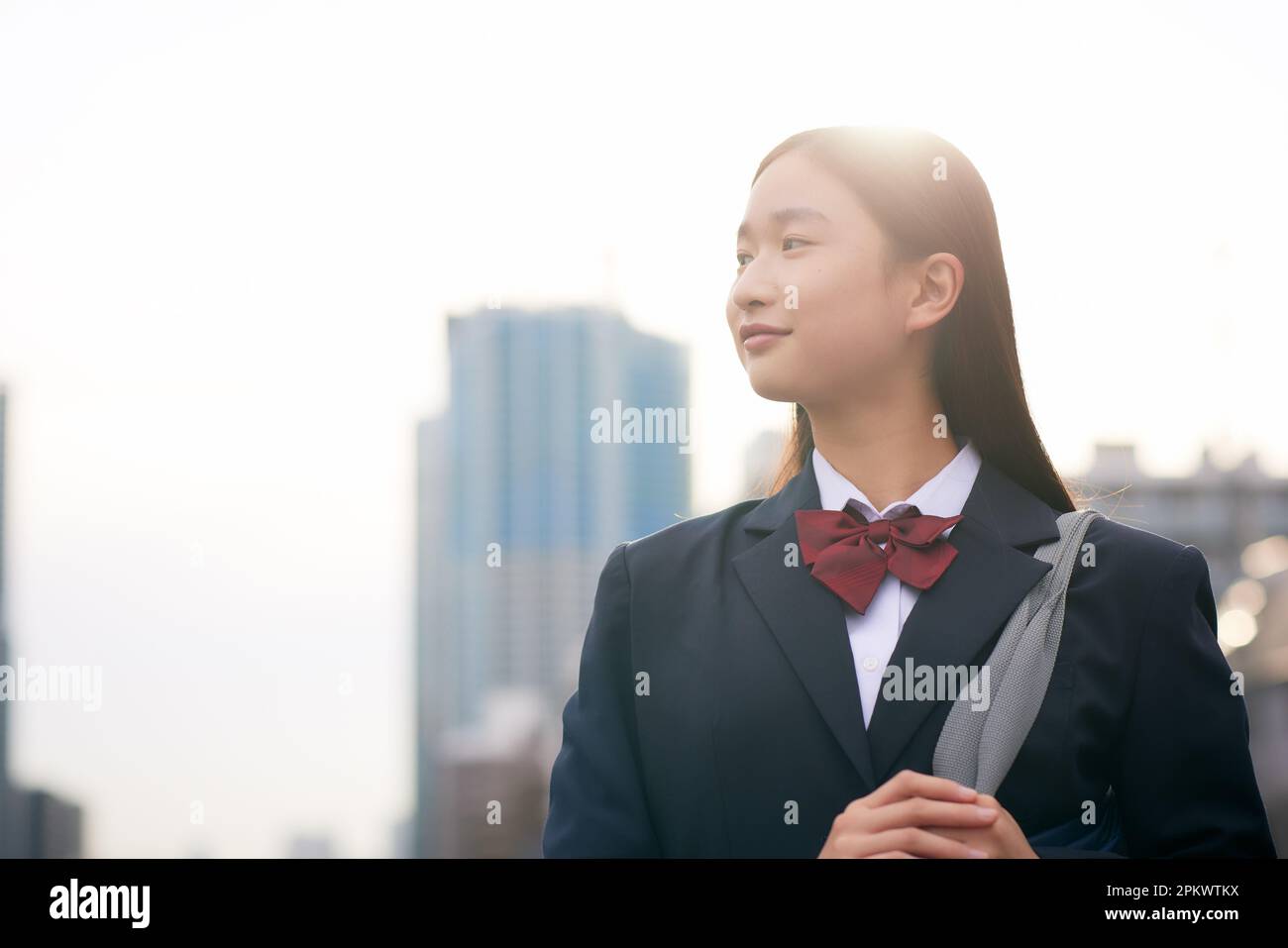 Japanese high school student wearing uniform Stock Photo - Alamy