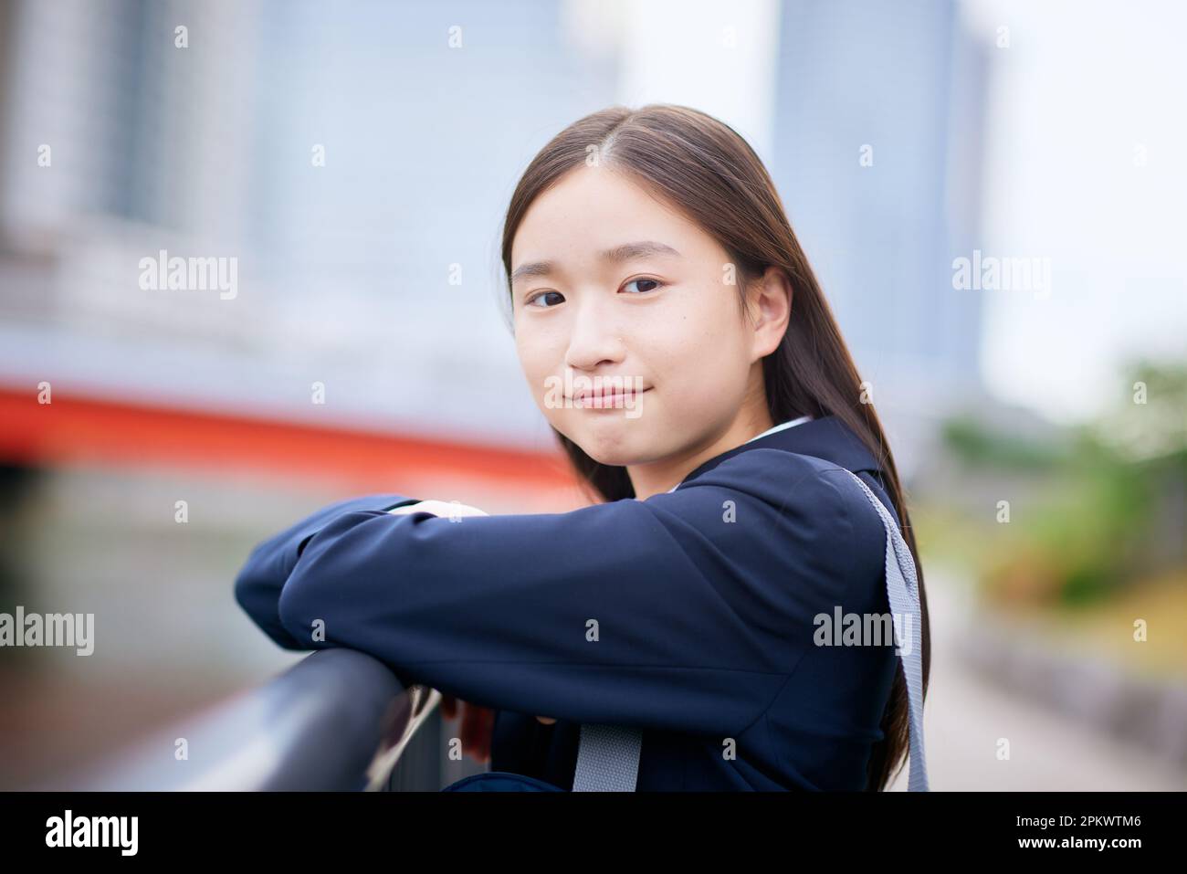 Japanese high school student wearing uniform Stock Photo - Alamy