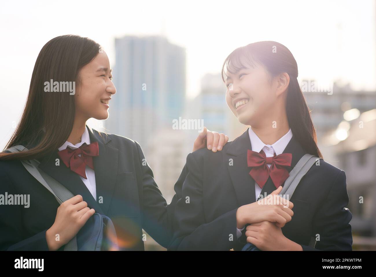 Japanese high school students wearing uniform Stock Photo - Alamy