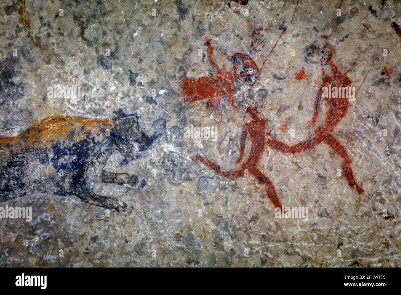 San bushman cave art hunters hi-res stock photography and images - Alamy
