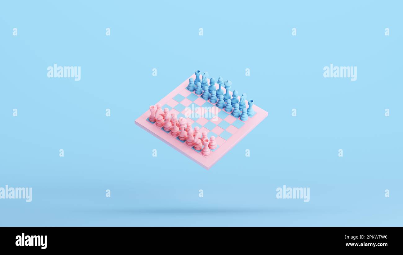 Pink Chess Board Chess Pieces Game Traditional Recreation Competition ...