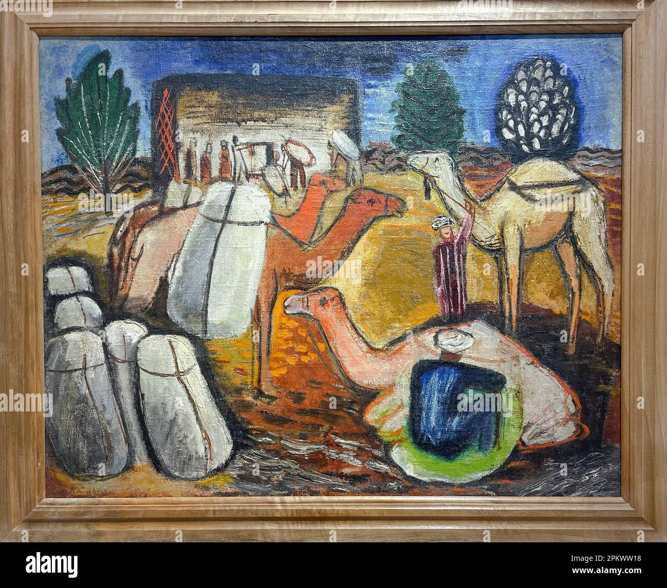 A painting by Nadejda V Kashina, titled, Tender of Cotton, 1930. At the ...