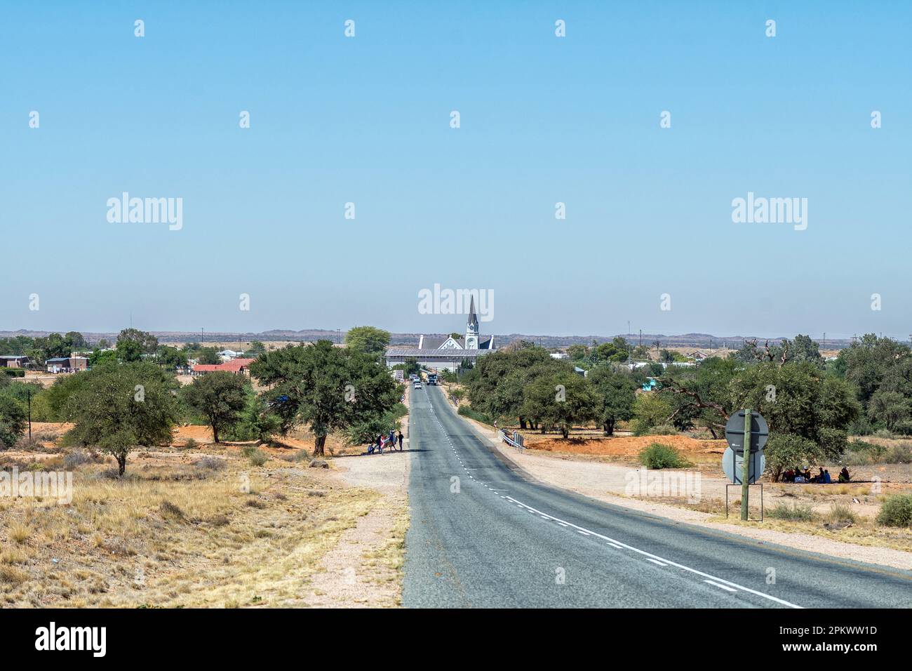Kenhardt, South Africa - Feb 28 2023: Northern entrance to Kenhardt in ...