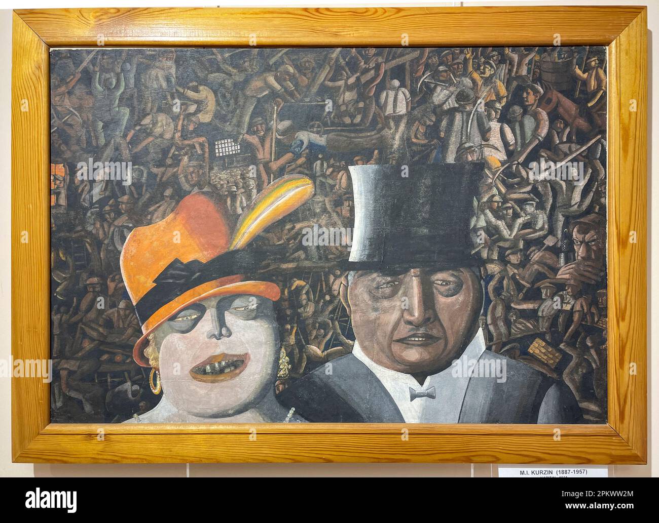 A painting by MI Kurzin, titled, Capital, 1931. At the Savitsky State ...