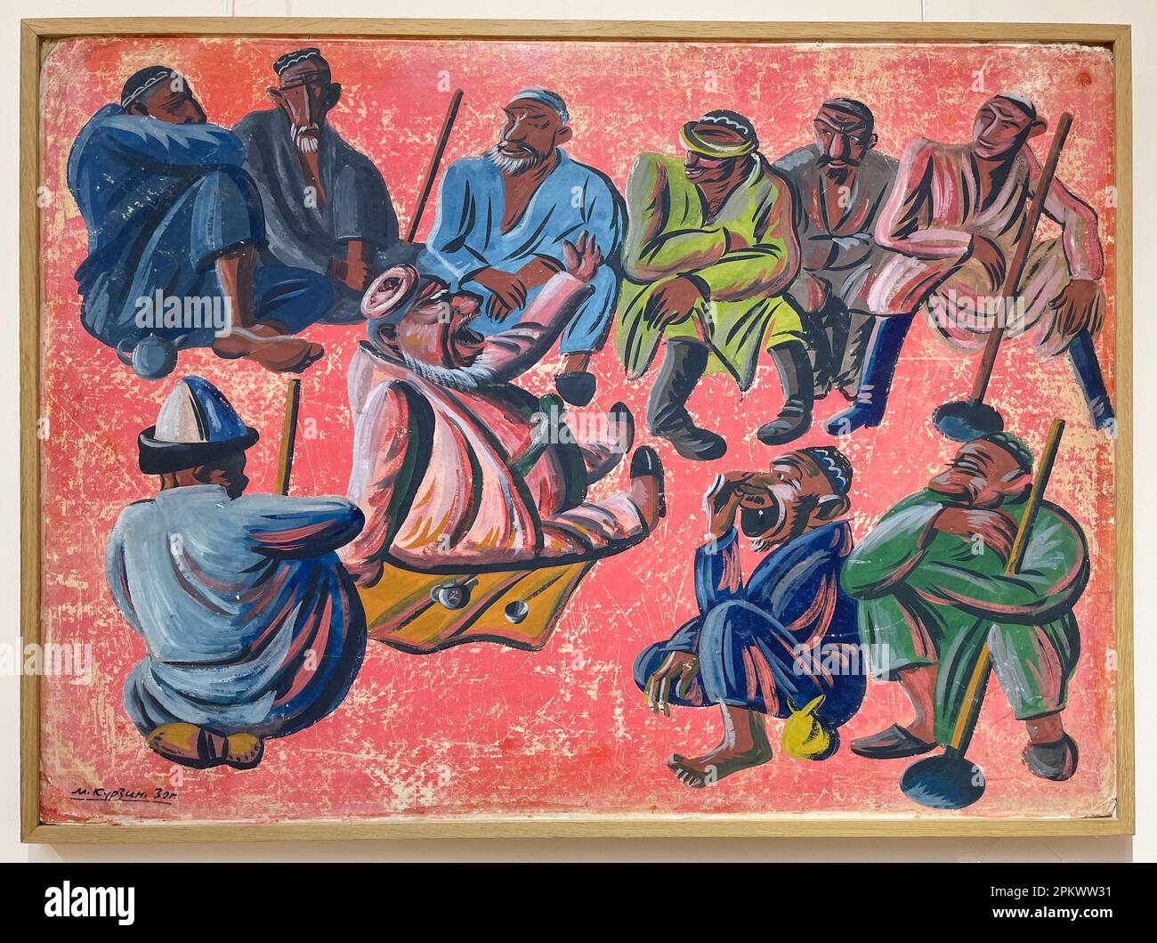 A painting by MI Kurzin, titled, Bay Agitates, 1930. At the Savitsky ...