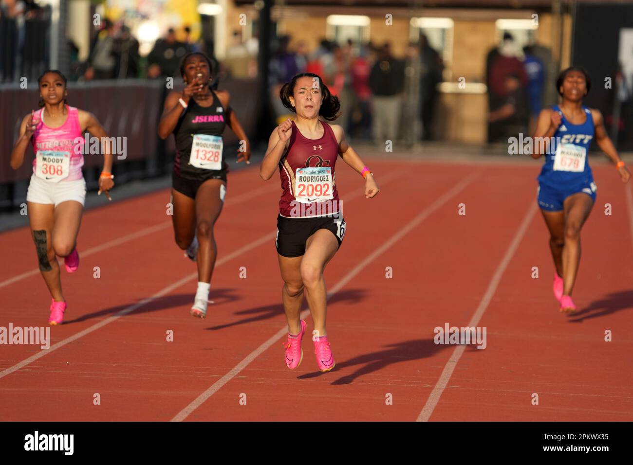 Rayah Rodriguez of Oaks Christian wins the seeded girls 400m in 54.91 ...