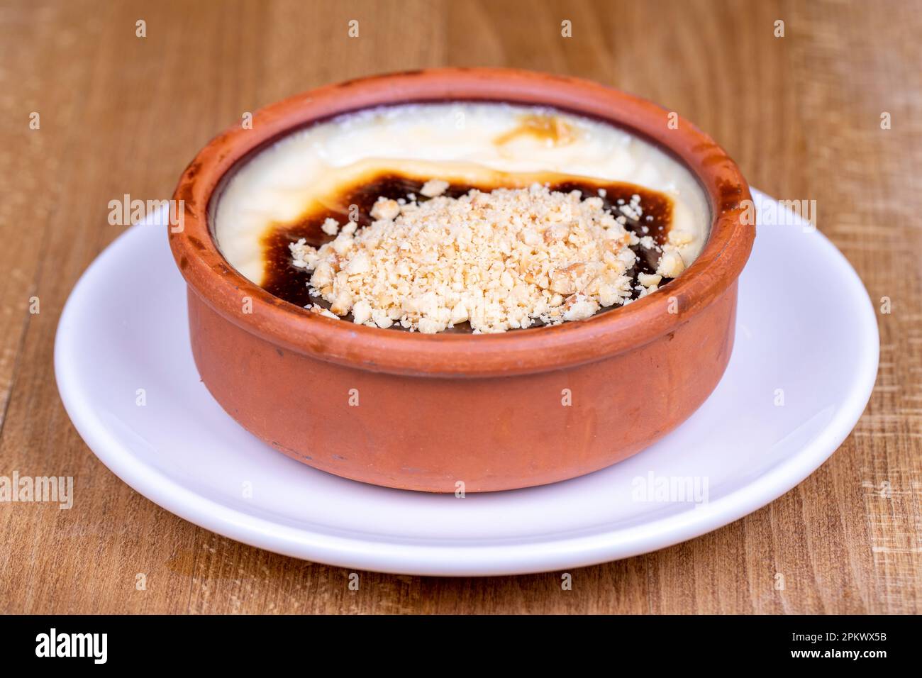 Hazelnut Rice Pudding Dessert. Rice pudding dessert made with milk and ...