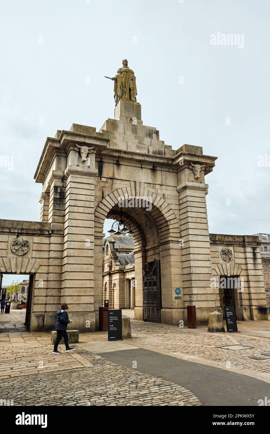 The impressive Main Gate to the Royal William Yard in Stonehouse ...