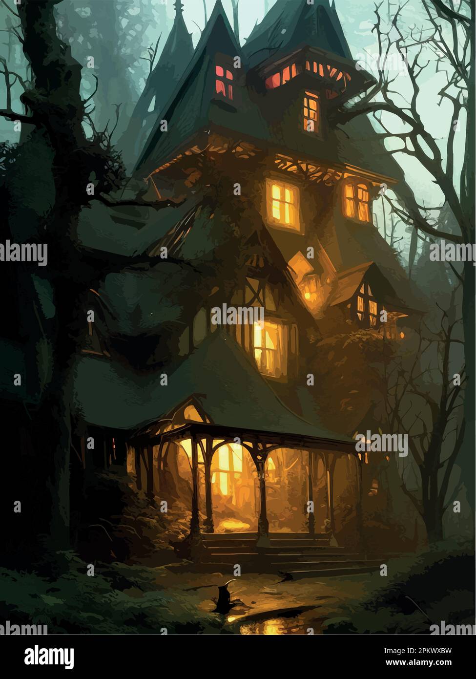 Lit by window Stock Vector Images - Alamy