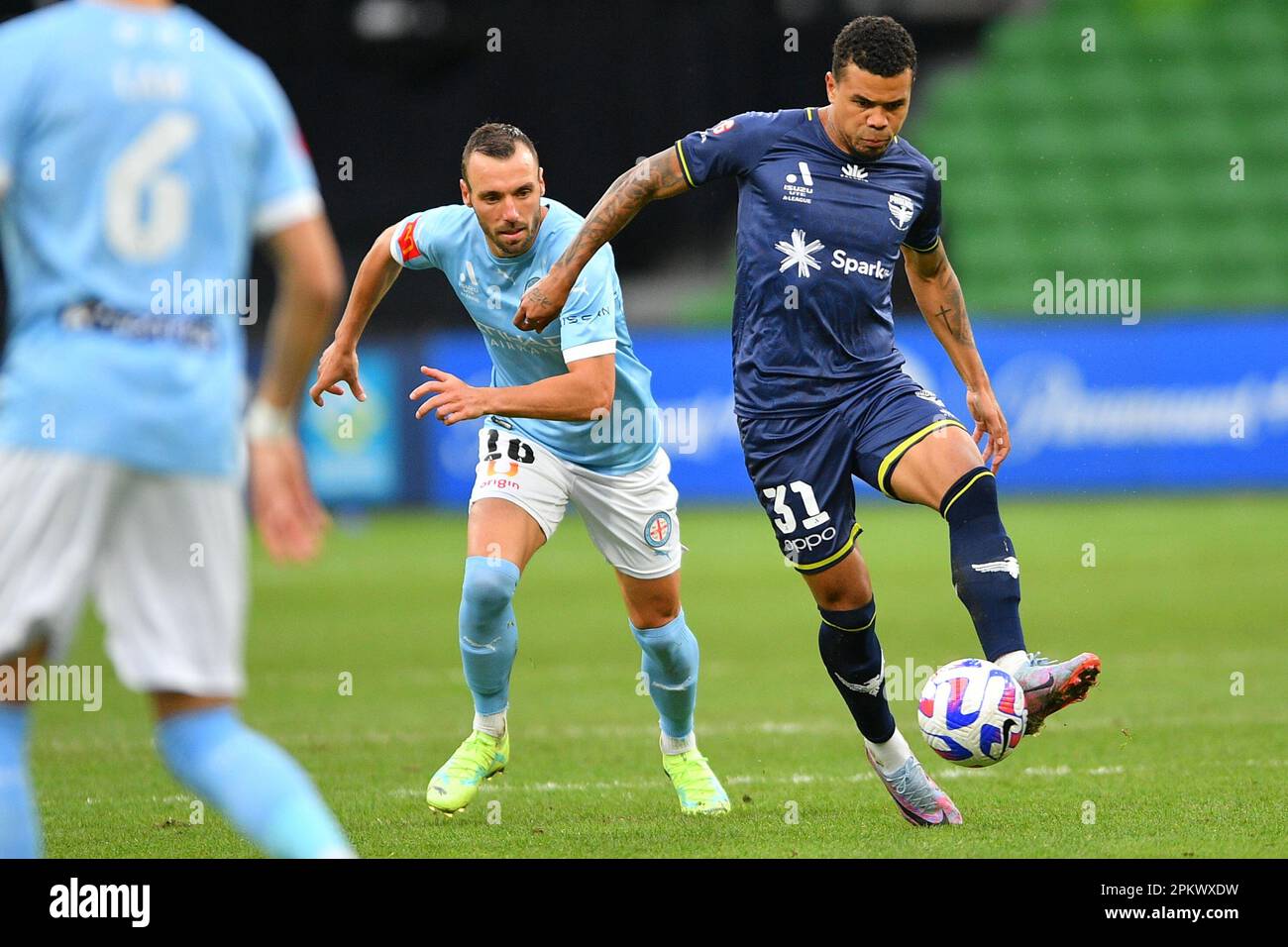 Melbourne, Australia. 10 Apr 2023. Pictured: Wellington Phoenix forward ...