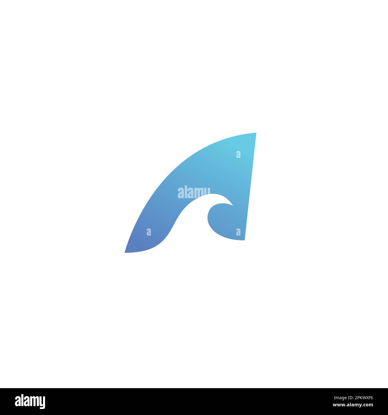 Letter A Wave Logo. Wave Simple Design. Wave Logo. Initial A Stock ...