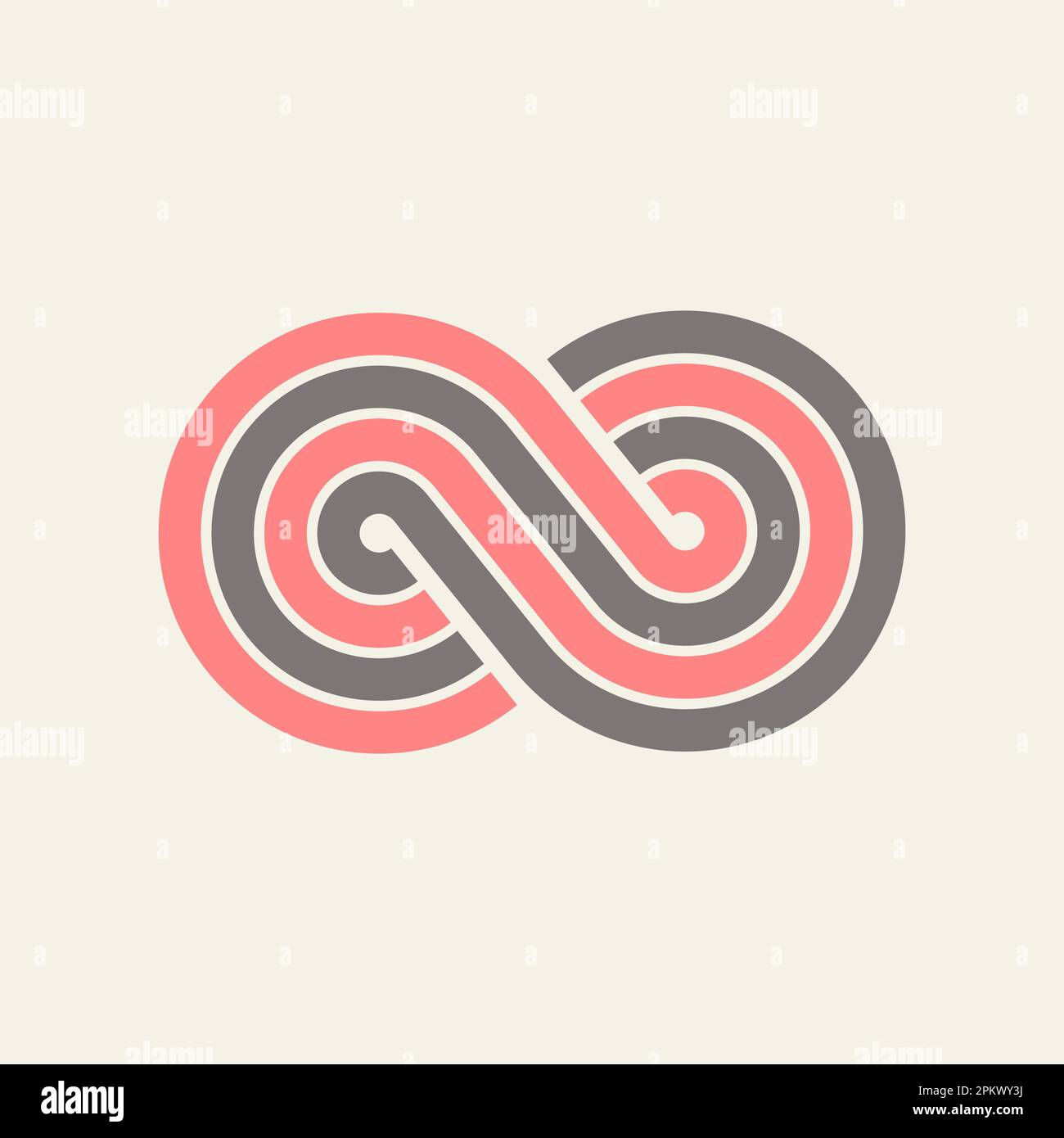 Infinity line sign, abstract geometric poster, vector linear, outline ...