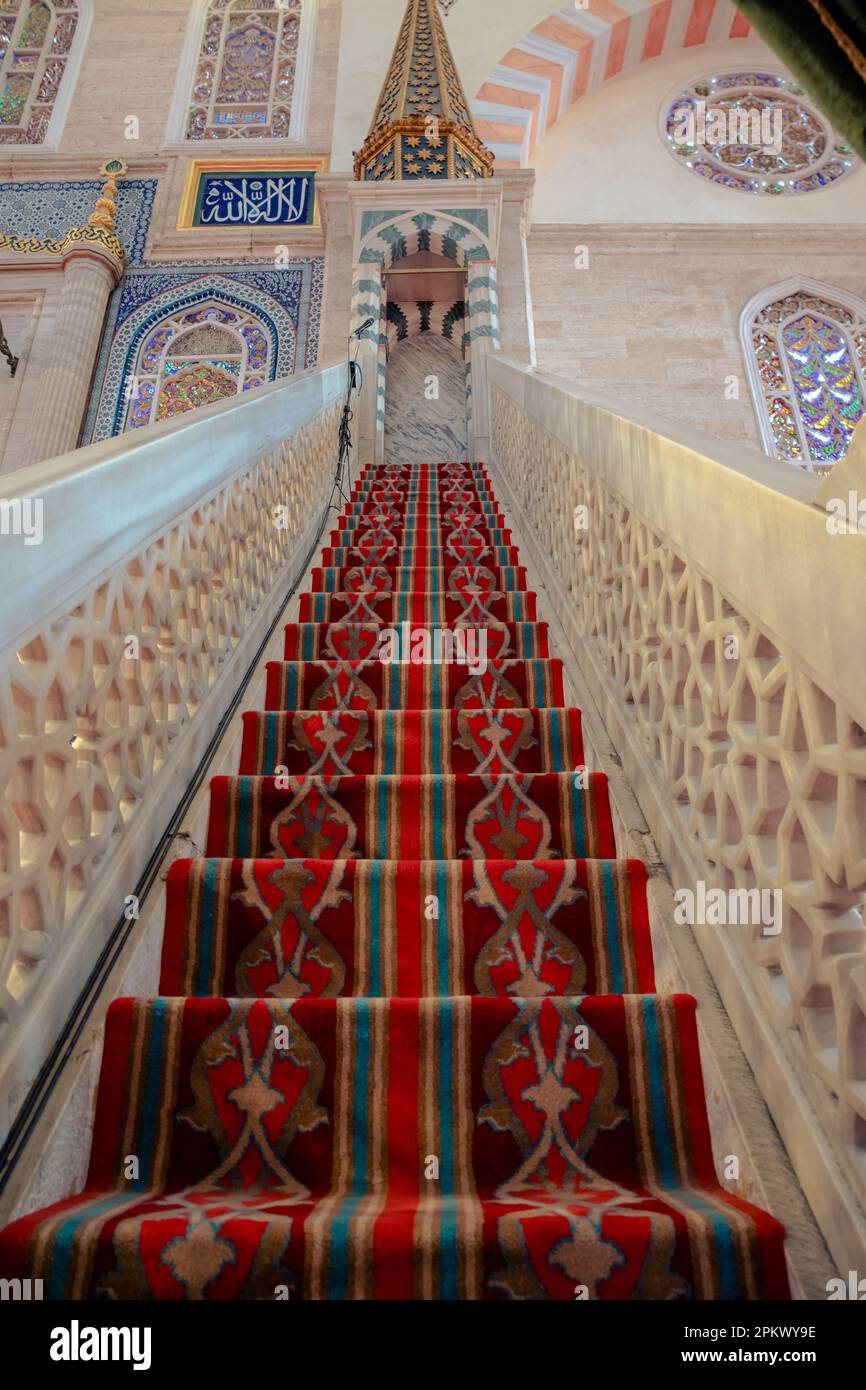 Minbar of Suleymaniye Mosque. Islamic architecture background photo ...