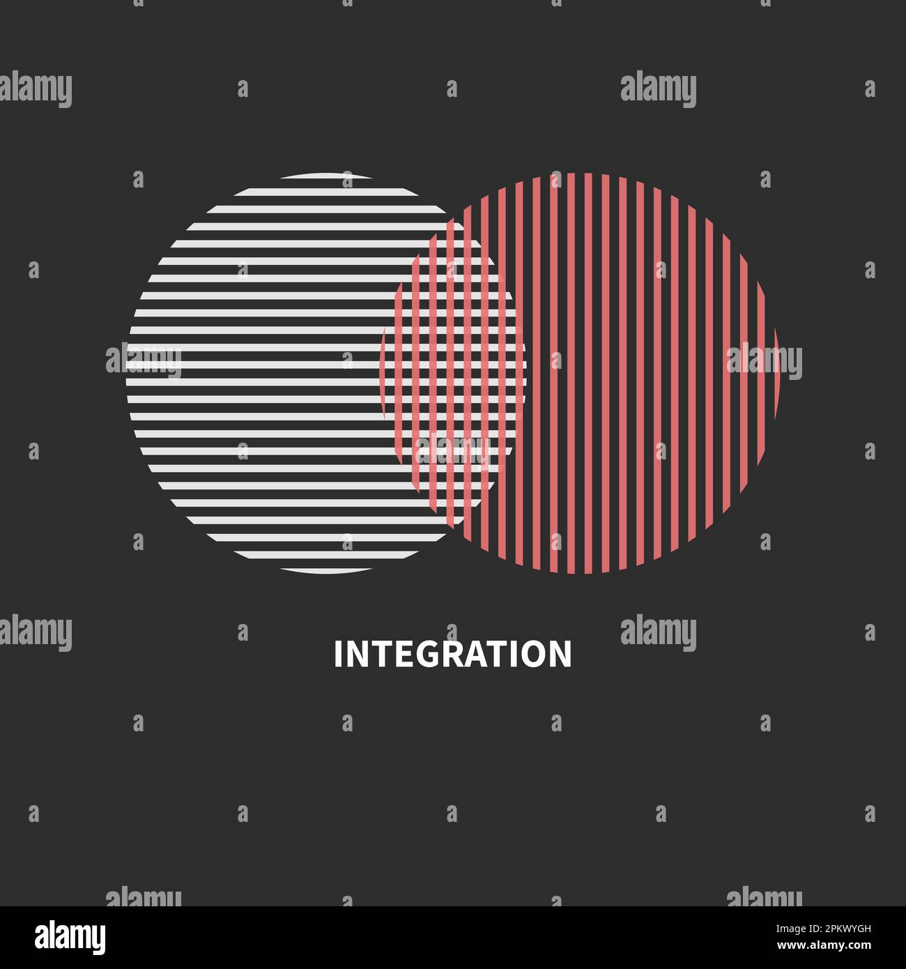 Integration, interaction sign. Business concept. Interact logo, minimal ...