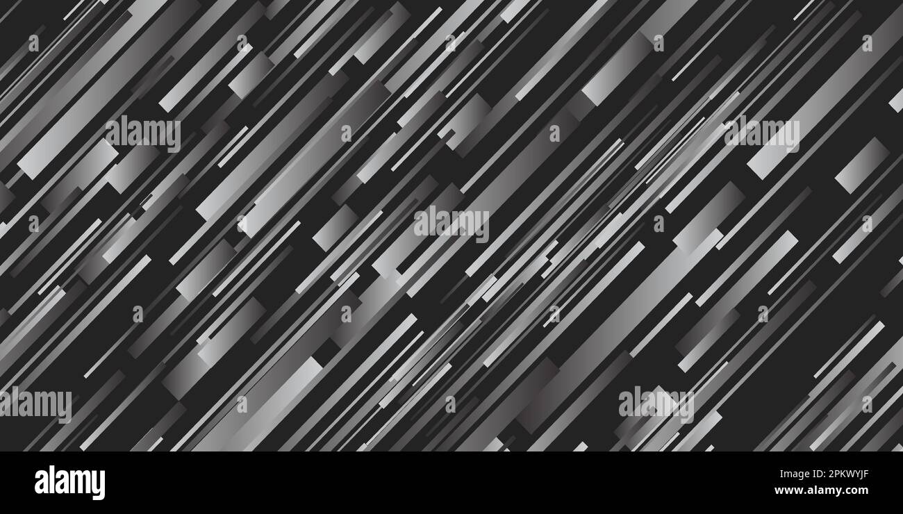 Speed background with diagonal lines. Black and white pattern for sports banner. Abstract ...