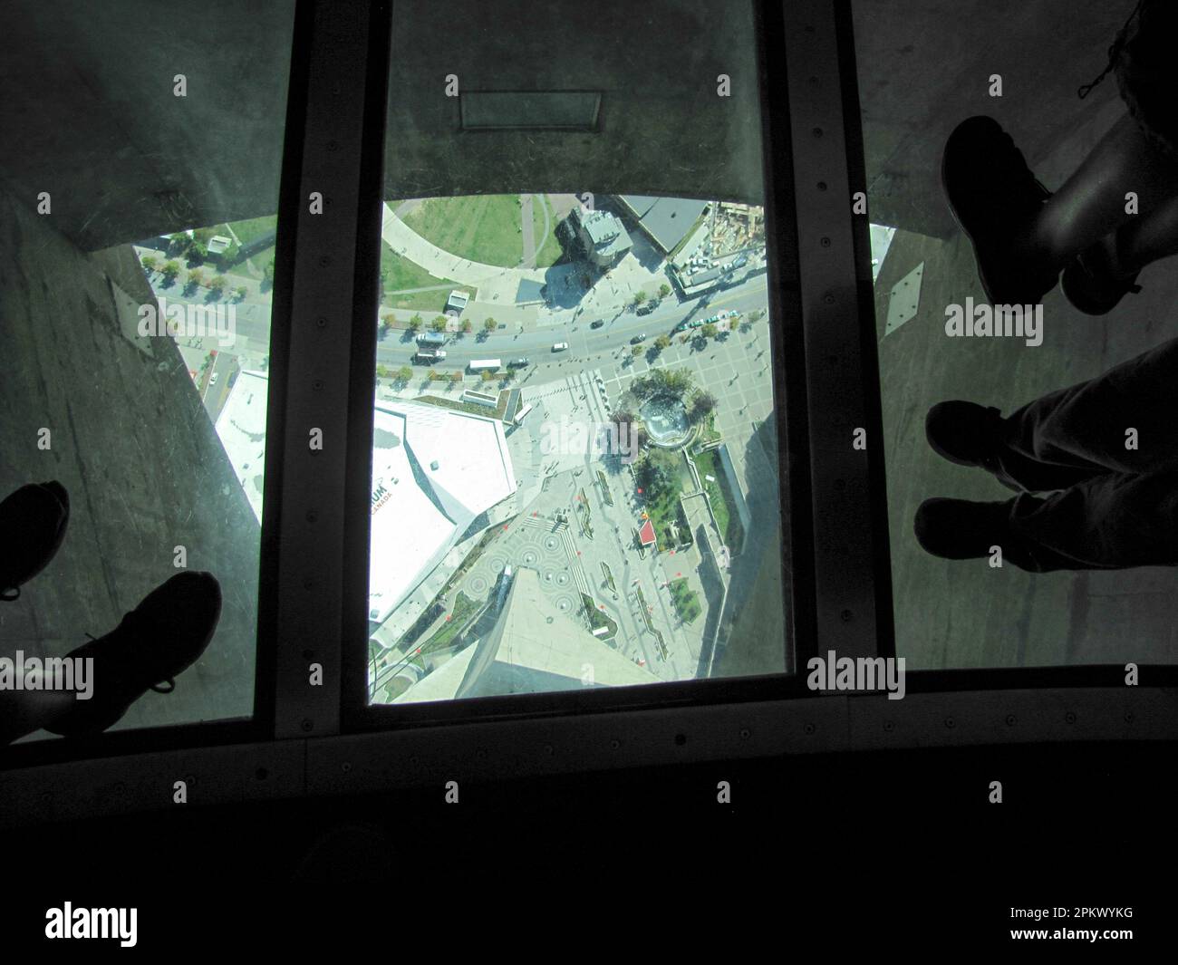 Glass floor in CN Tower, Toronto. Ontario, Canada Stock Photo - Alamy