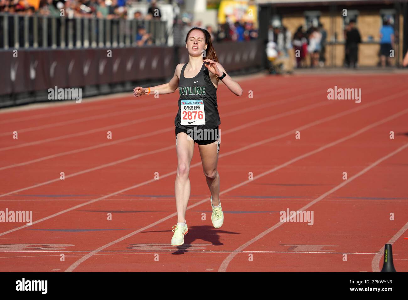 48 24 during arcadia invitational high school track meet hi-res stock ...