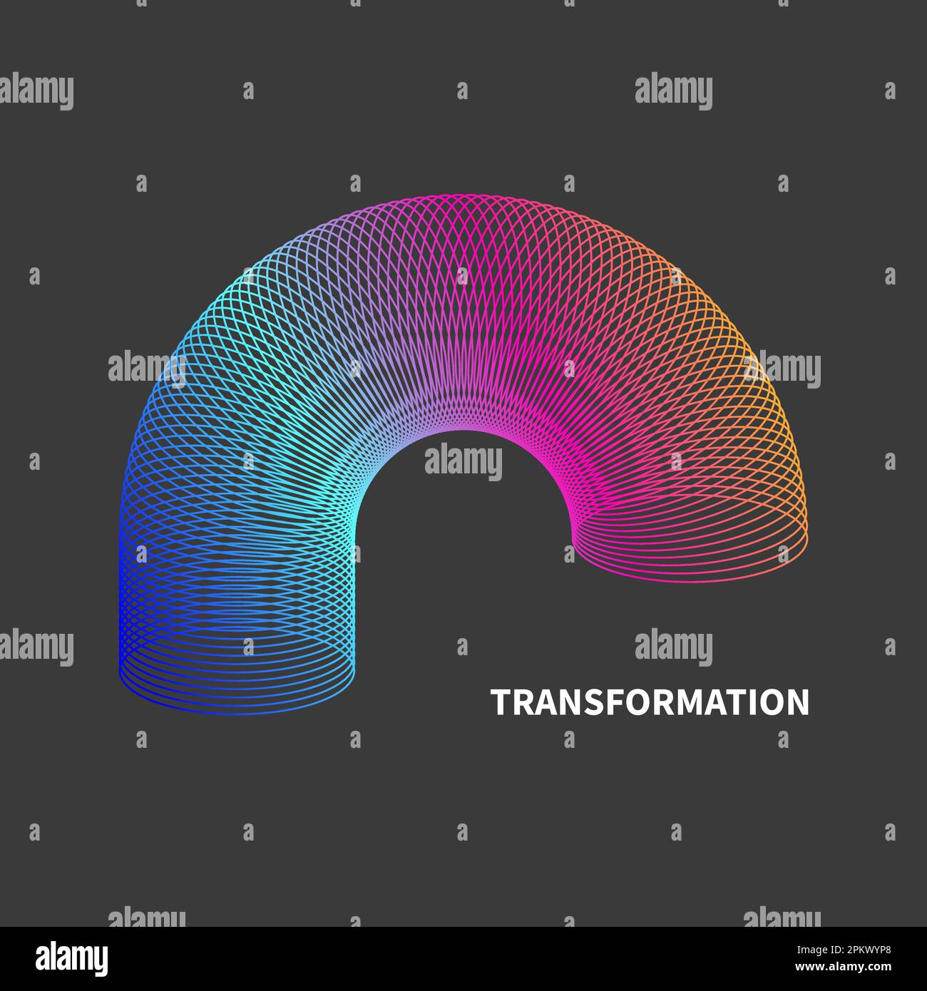 Geometric dynamic logo of thin line circles. Business icon, symbol of ...