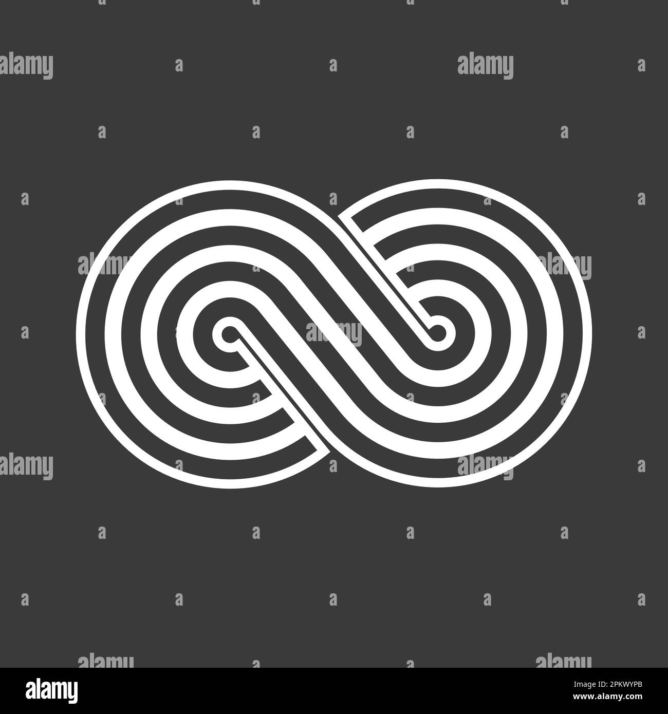 Infinity line sign, abstract geometric poster, vector linear, outline ...