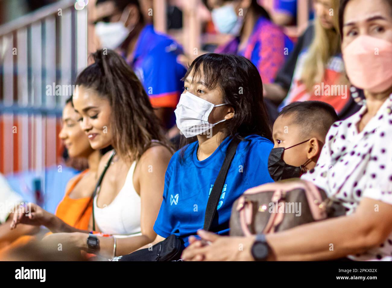 Port F.C. supporters and spectators at Thai football league match at ...