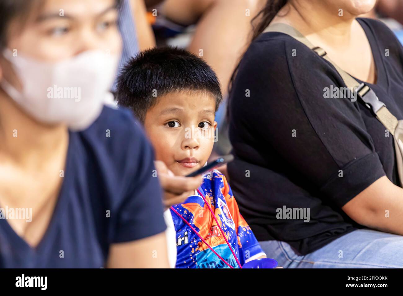 Port F.C. supporters and spectators at Thai football league match at ...
