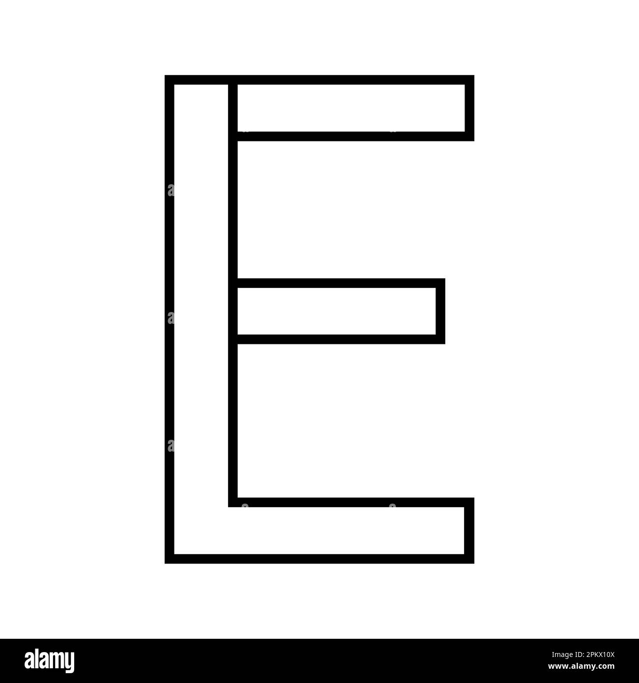 Logo sign le el icon double letters logotype e l Stock Vector Image ...