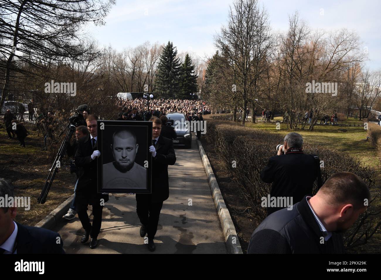 'Moscow. Farewell ceremony for military correspondent Vladlen Tatarsky ...