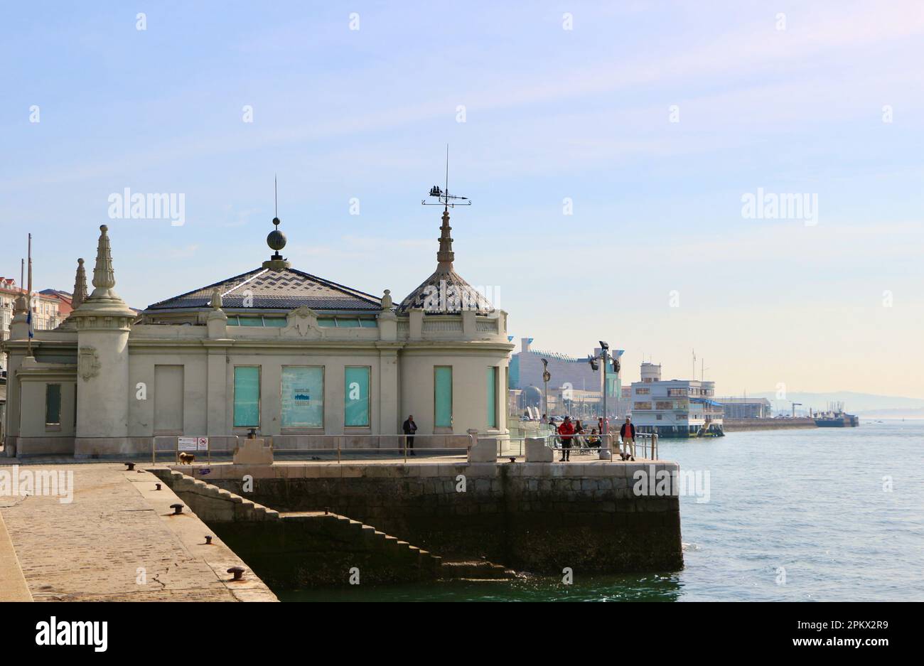 The old ferry station now an exhibition space Maritime Walk Santander ...
