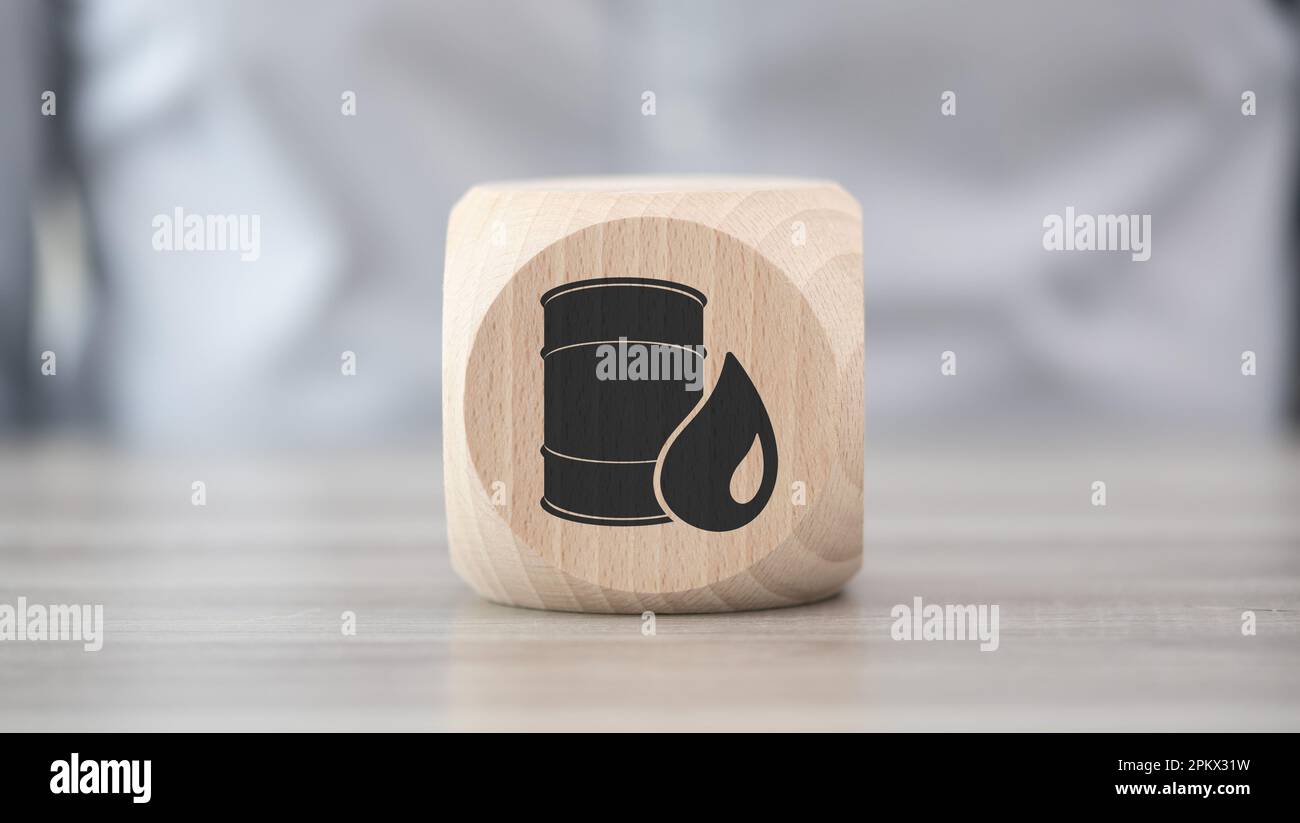 Wooden block with symbol of opec concept Stock Photo - Alamy