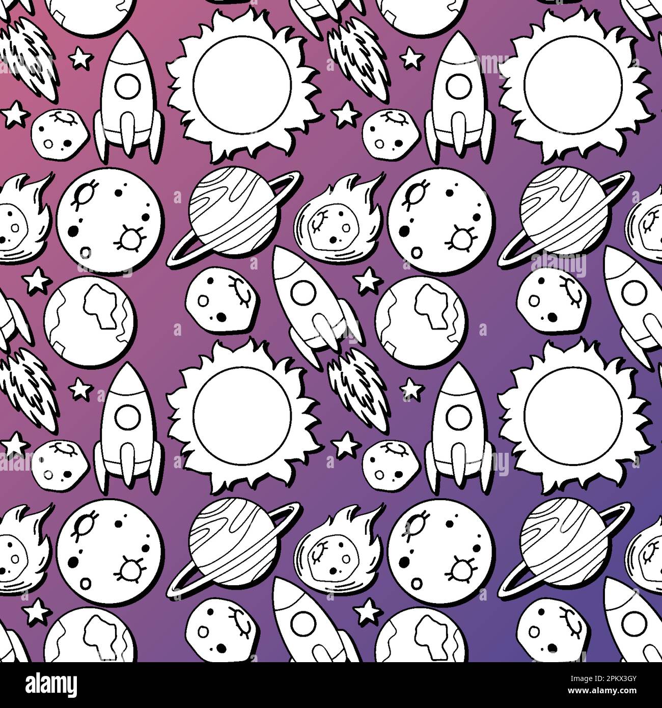 Astronomy Objects and Icons Vector Set illustration Stock Vector Image ...