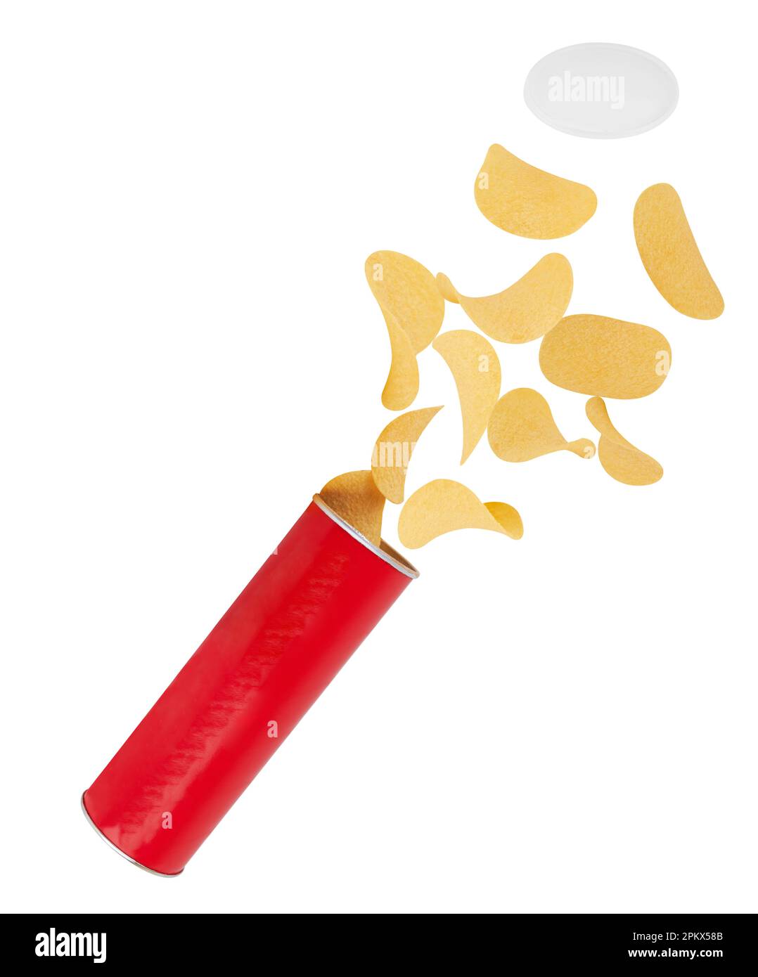 Potato chips box isolated on white background Stock Photo - Alamy