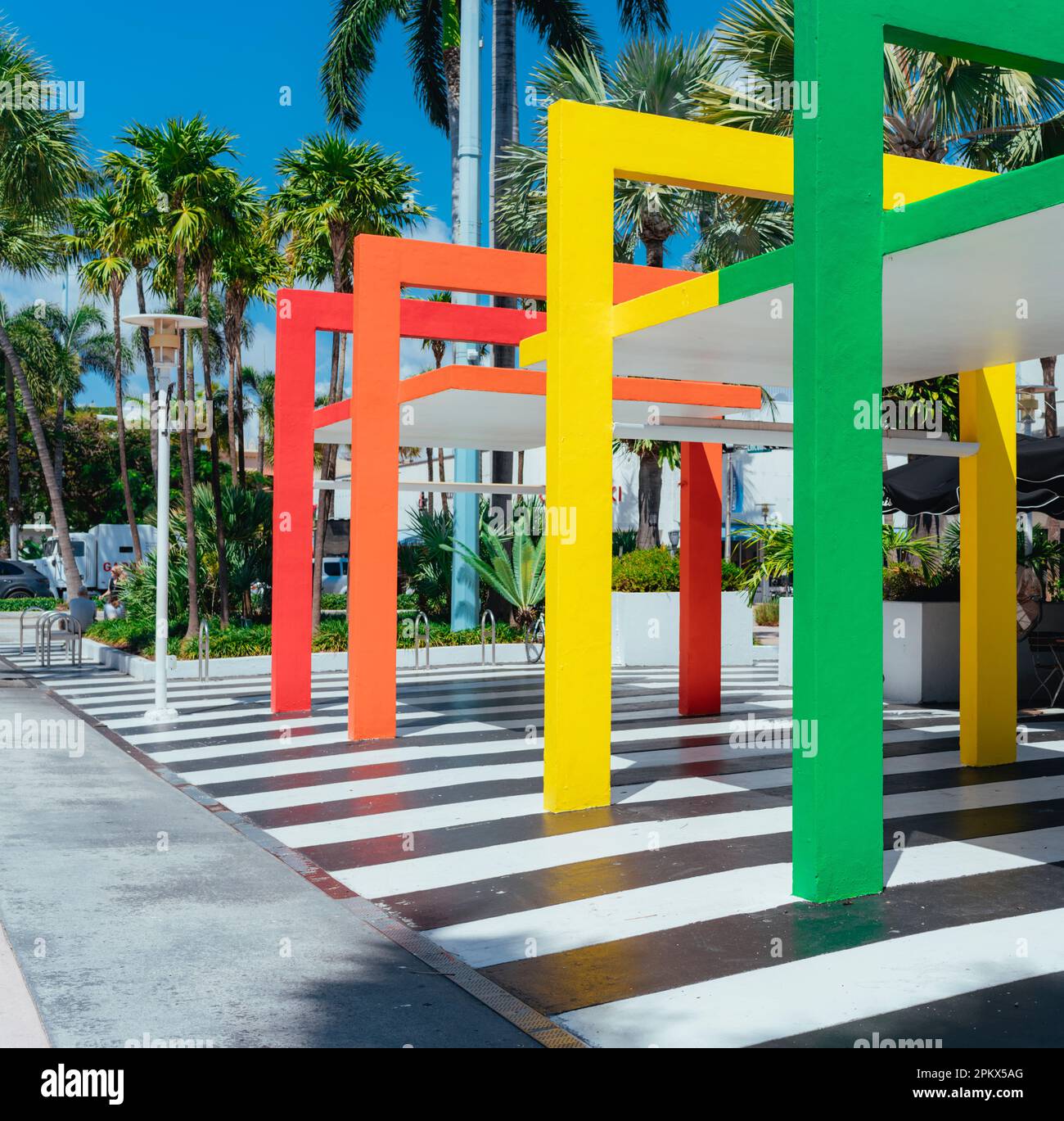 playground in the park Miami Beach colors summer Stock Photo - Alamy