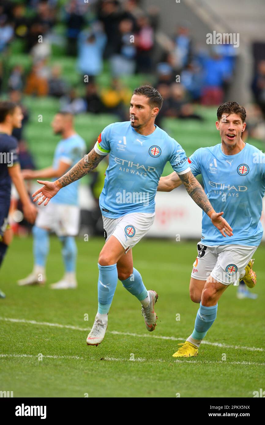 Melbourne, Australia. 10th April 2023. Melbourne City versus Wellington ...